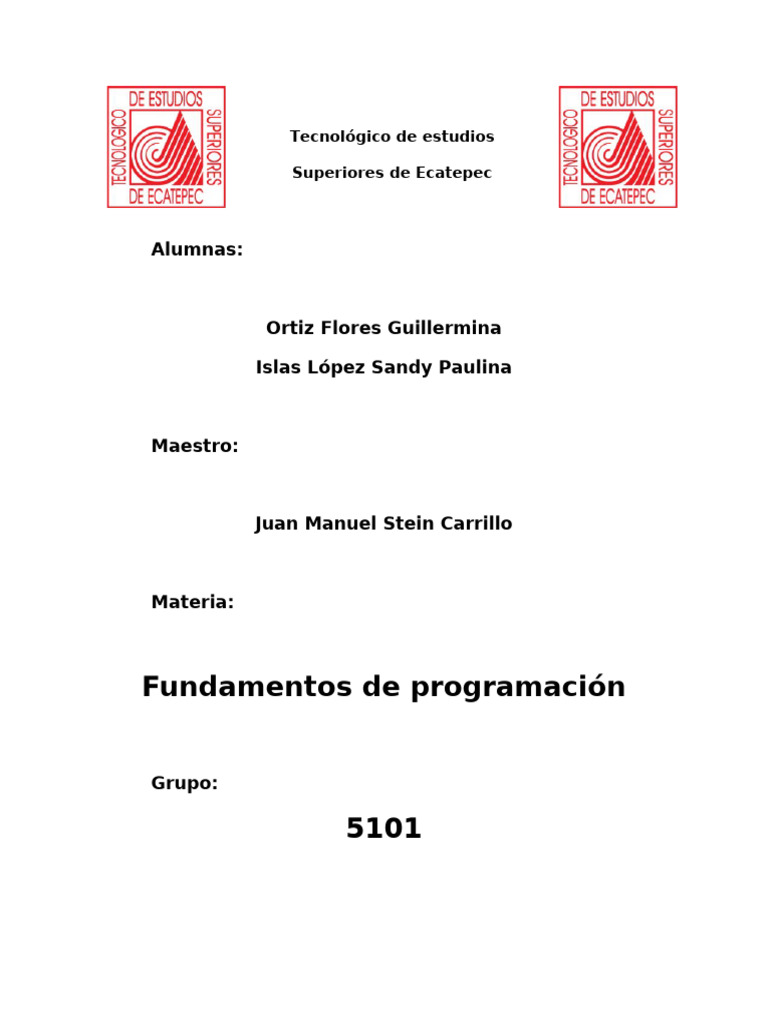 Tarea 1 Fundamentos De Programacion Pdf Poco Teoría De La Computación 5954