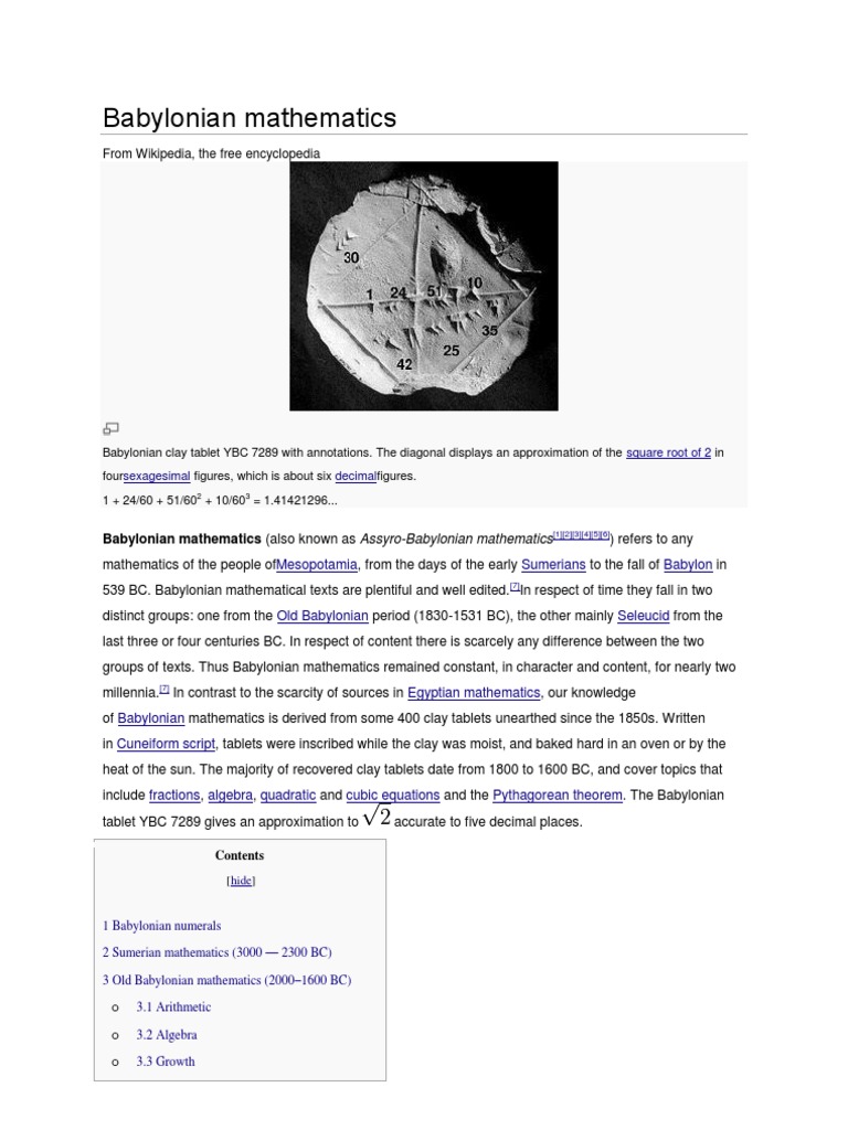Babylonian Mathematicians