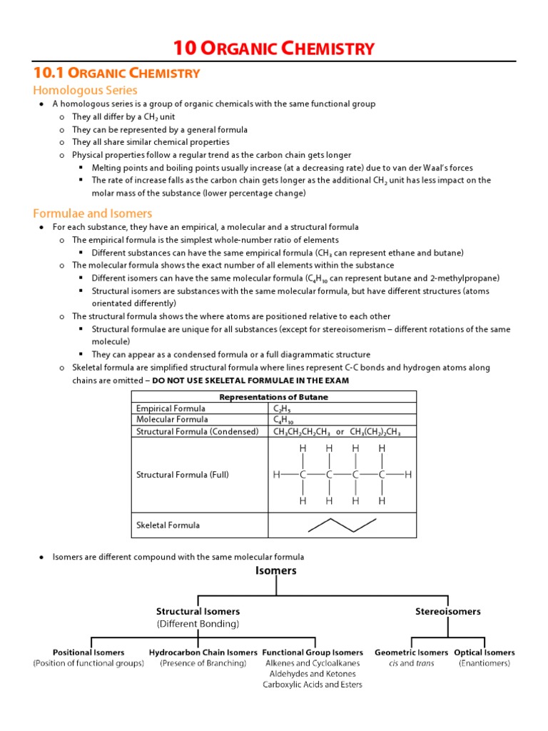10,20 Organic Chemistry | PDF | Science & Mathematics | Technology ...