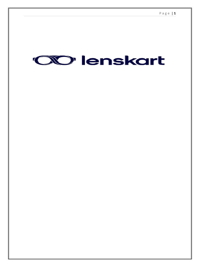 Case Study On LENSKART | PDF | Glasses | Sunglasses