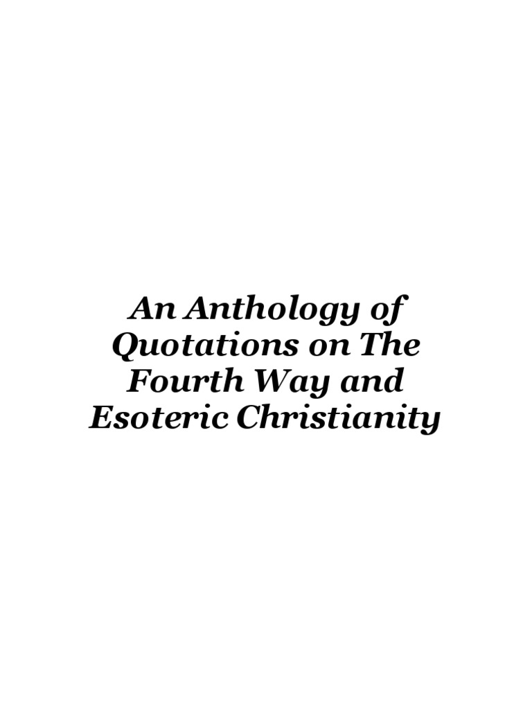 Gnosis Fourth Way Quotes | PDF | Fourth Way | Forgiveness