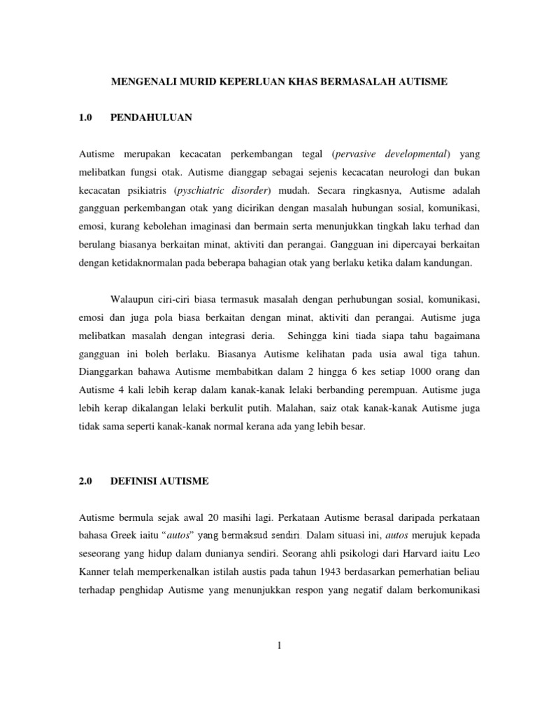 Autisme | PDF