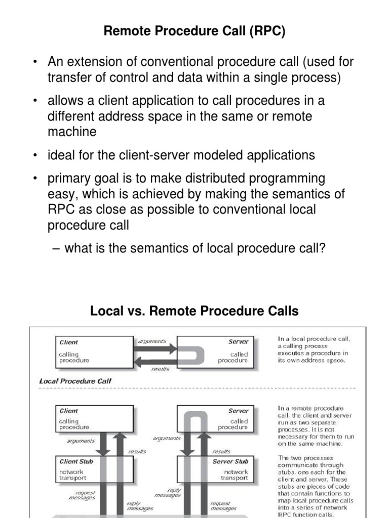 Remote Procedure Call (RPC) | PDF | Parameter (Computer Programming) | Client–Server Model