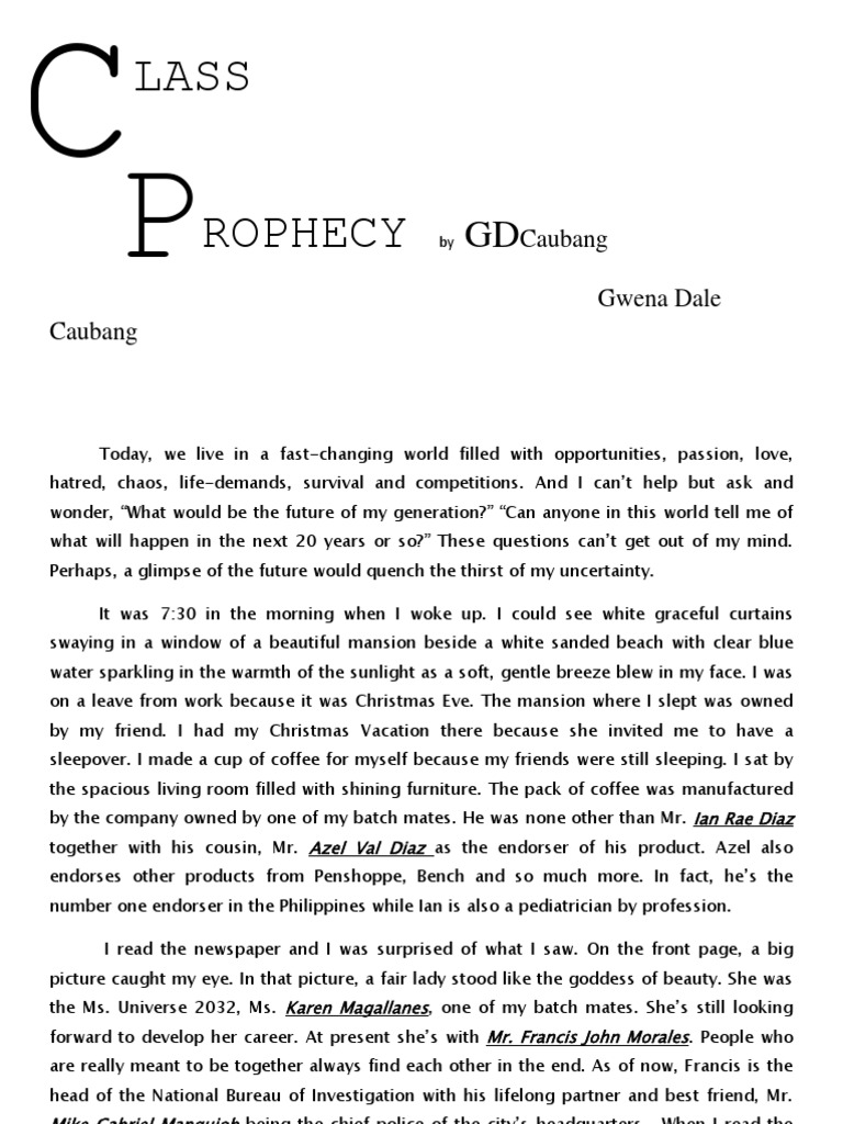 Class Prophecy | PDF
