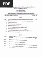 DIT 1st Semester Past Papers 2024 | PDF | Operating System | Network ...