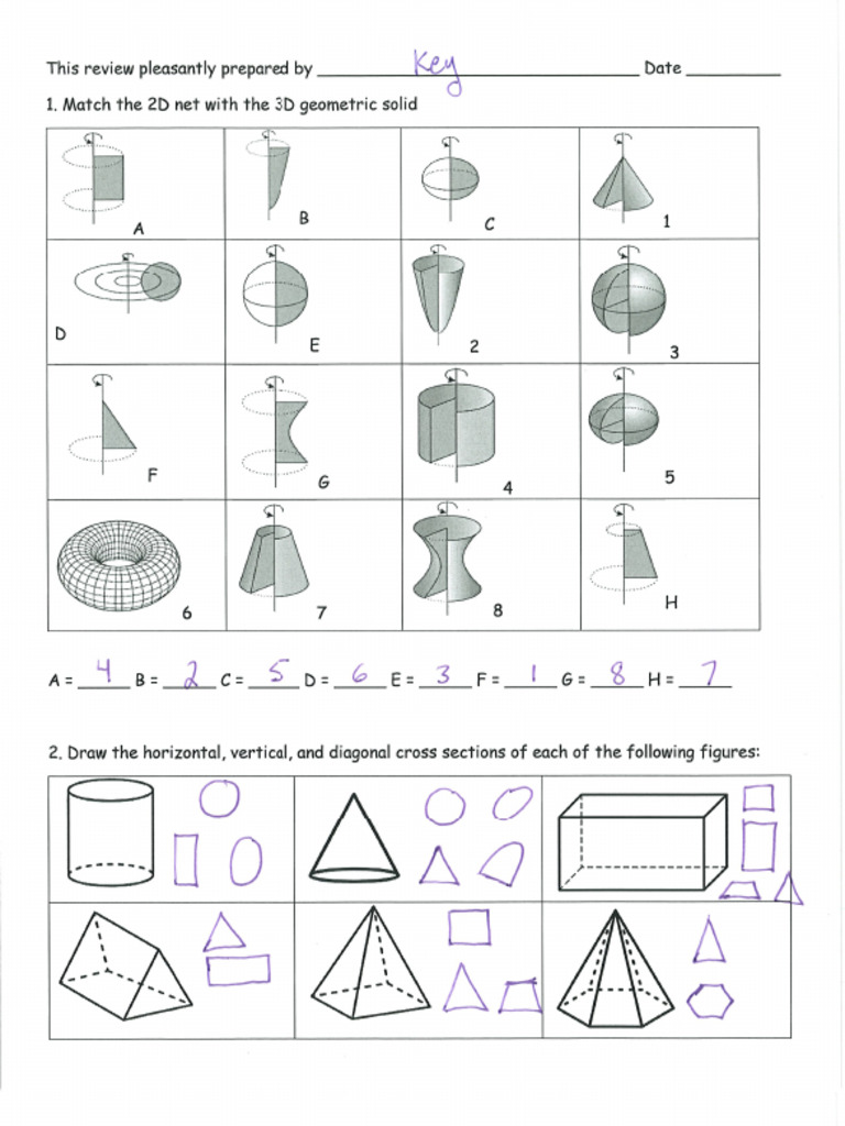 Geometry Unit 5 EUA Review Answer Key 2025-2026 | PDF