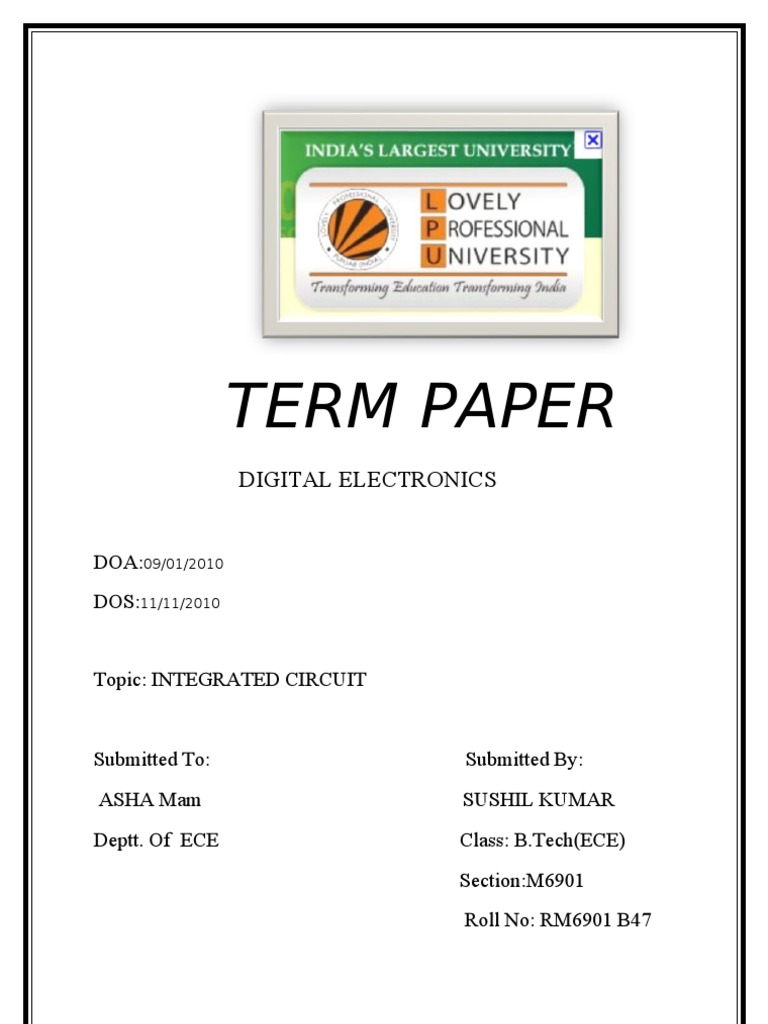 Integrated Circuit Overview and Advances | PDF | Integrated Circuit ...