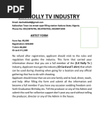 Castedraw Production Membership Form | PDF