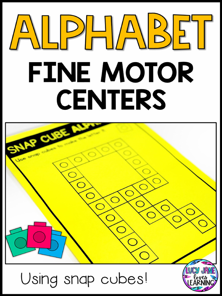 3 - Fine Motor Activities For Kindergarten - Snap Cube Alphabet Letters ...