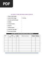 Internship Log Book Template | PDF
