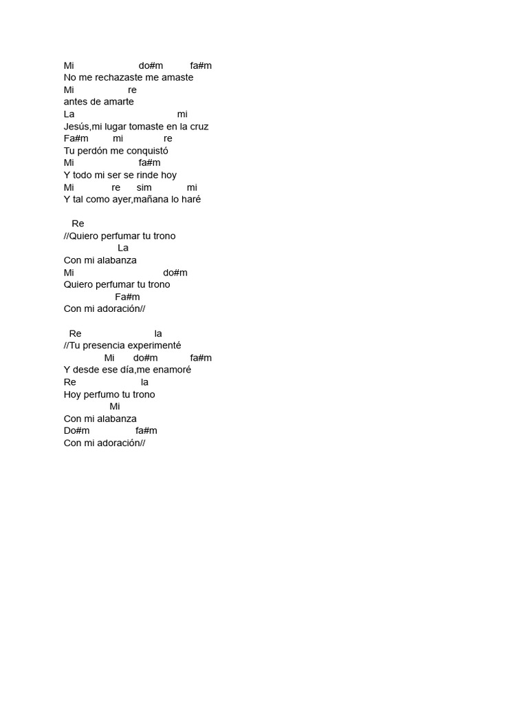 Quiero Perfumar Tu Trono | PDF