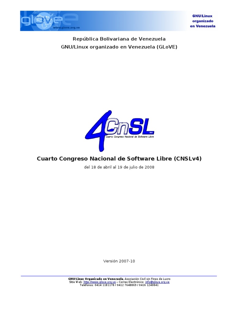 CNSL | PDF | Software libre | Venezuela