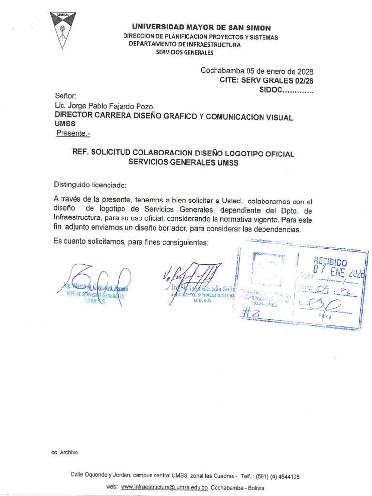Solicitud de Colaboracion Practica Pre Profesional - Servicios ...
