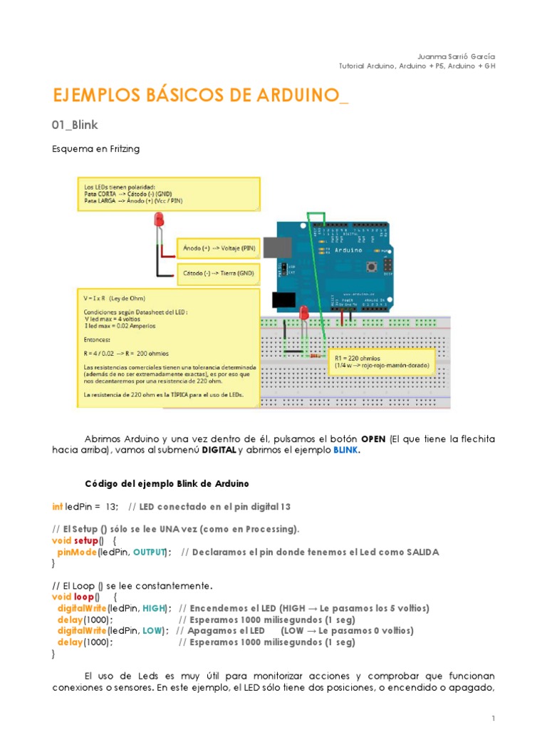 Ejemplos de Proyectos de Arduino 1 | PDF | Arduino | Almacenador ...