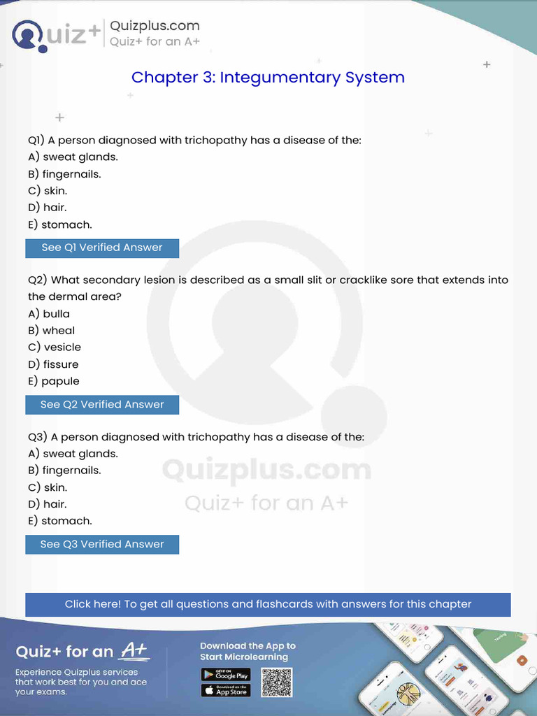 A Person Diagnosed With Trichopathy Has A Disease of The | PDF