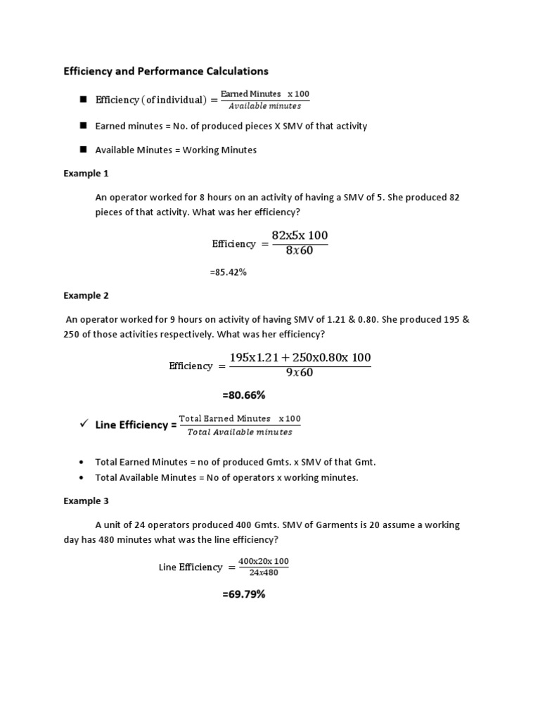 Efficiency and Performance Metrics Guide | PDF | Computers