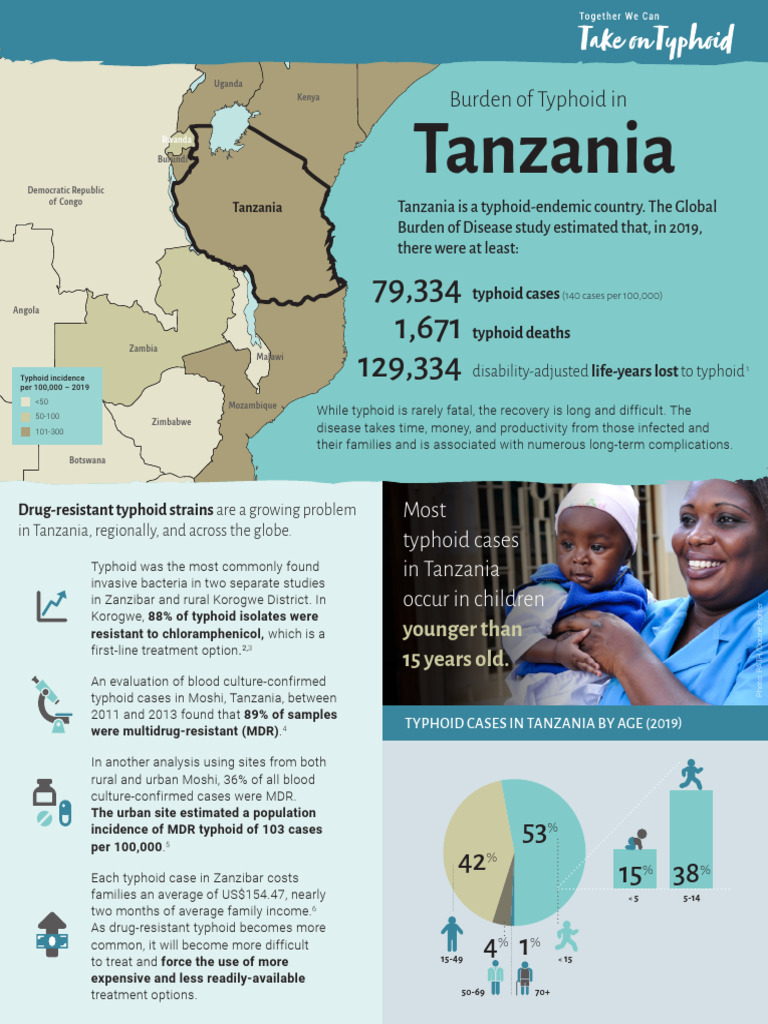 TakeonTyphoid Tanzania Infographic Oct 2023 | PDF | Tanzania | Health ...