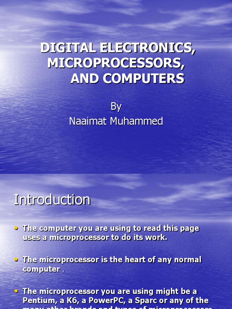 Digital Electronics, Microprocessors | PDF | Electronic Circuits ...