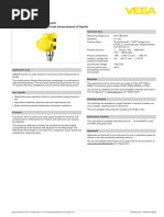 VEGAPULS C 21 Radar Sensor Datasheet | PDF | Radar | Equipment