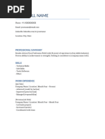 International CV Template Guide | PDF