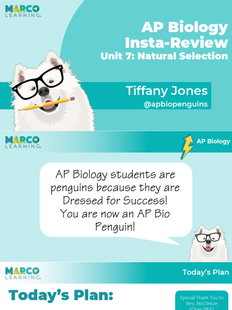 AP Biology Insta-Review With Marcolearning - Unit 7 | PDF
