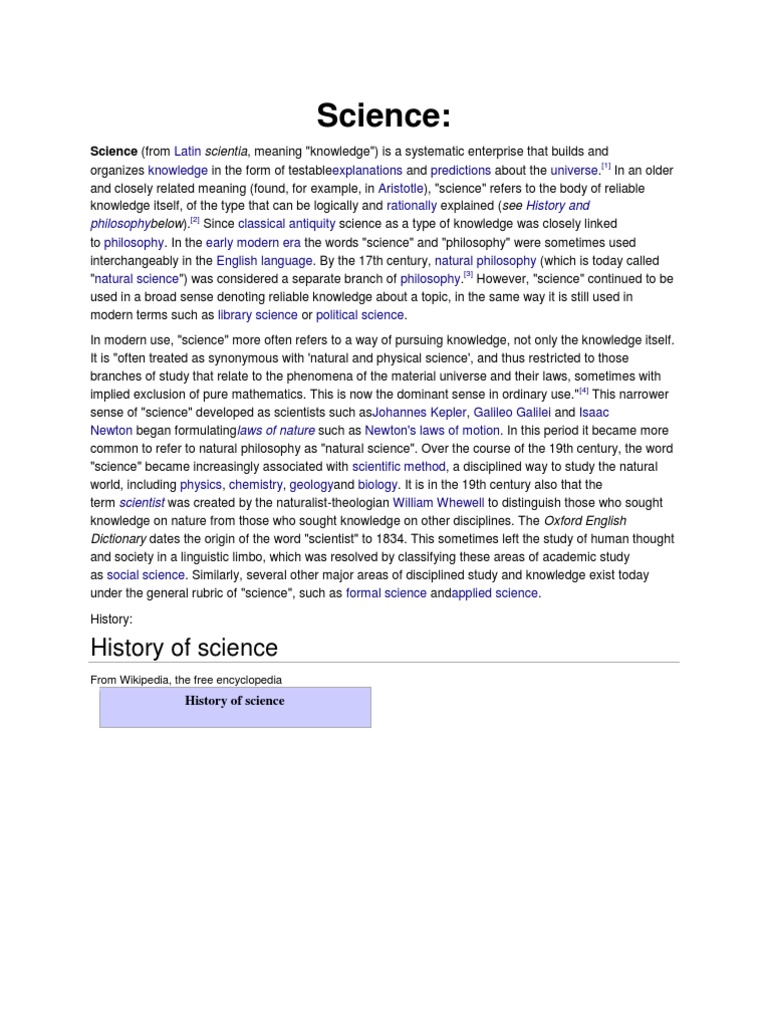 History of Science | PDF | History Of Science | Natural Sciences