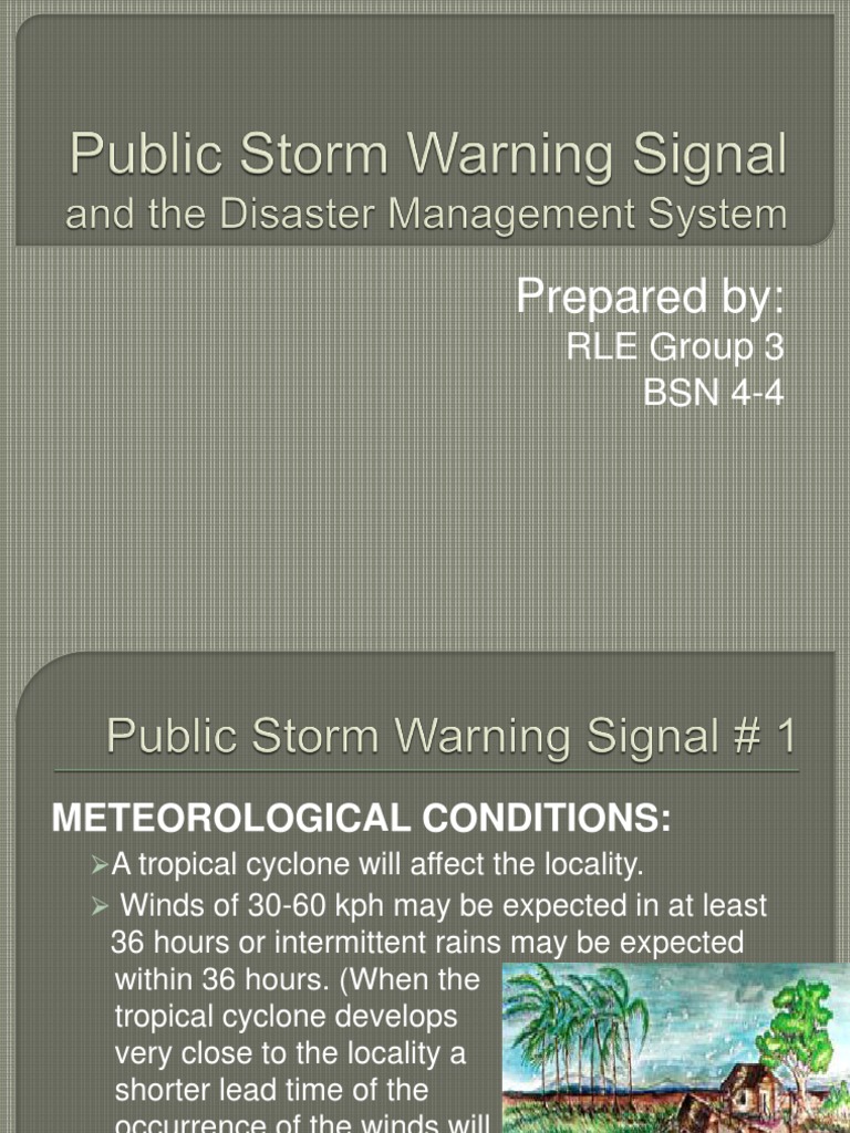 Public Storm Warning Signal | PDF | Tropical Cyclones | Natural Disasters