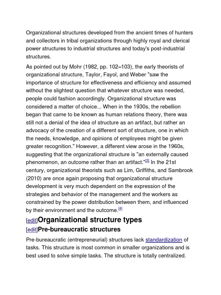 Organizational Structures Developed From The Ancient Times of Hunters ...