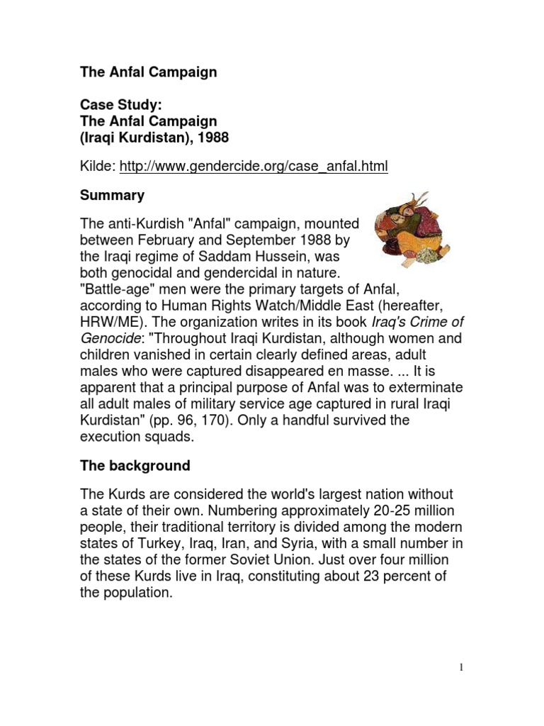 The Anfal Campaign | PDF | Iraqi Kurdistan | World Politics