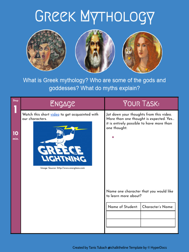 (Template) Copy of Greek Mythology HyperDoc | PDF | Greek Mythology ...