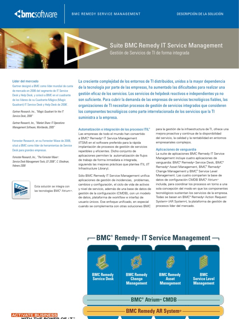 Suite BMC Remedy IT Service Management | PDF | Acuerdo de nivel de ...