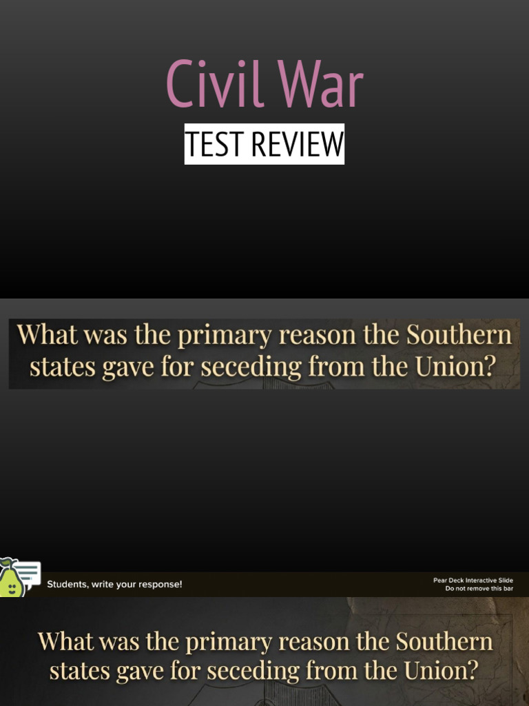 TESTREVIEW CivilWar | PDF