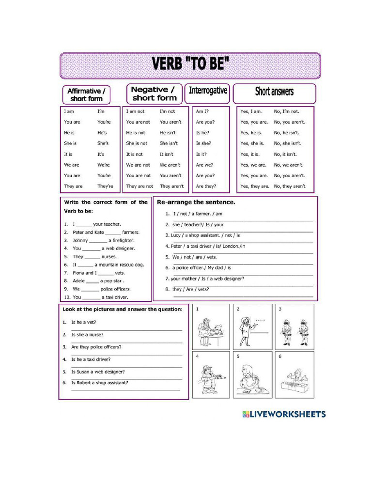 Verb To Be Grammar Practice - 5 | PDF