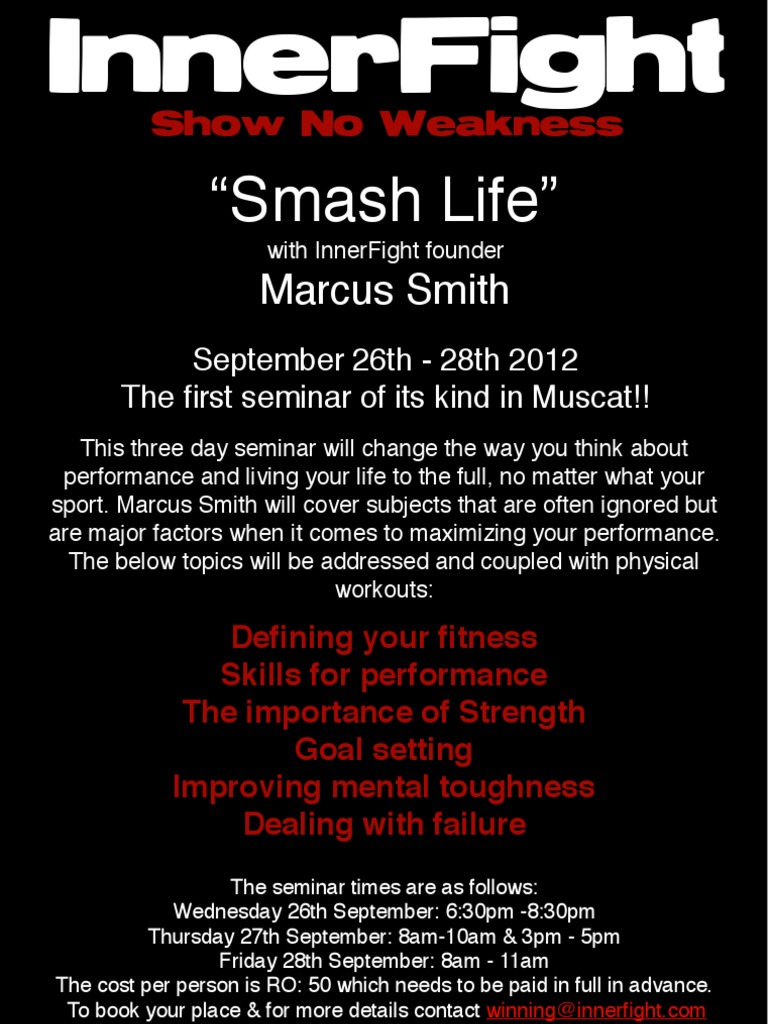 Smash Life Seminar with Marcus Smith | PDF | Career & Growth | Business