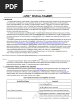 USP 467: Residual Solvents Guidelines | PDF | Gas Chromatography | Solvent