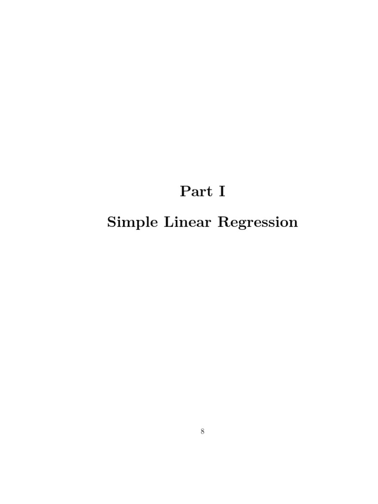 Pt1 Simple Linear Regression | PDF | Regression Analysis | Statistical ...