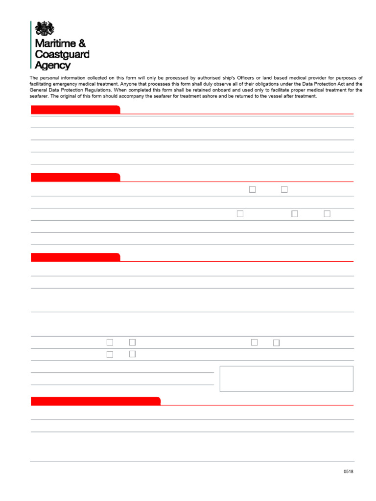 Medical_Report_Form_MSF_4155 | PDF | Sailor | Health Care