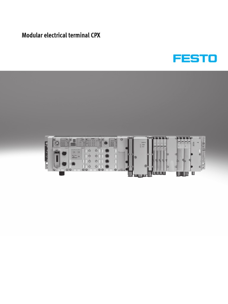 CPX en Festo | PDF | Electrical Connector | Power Supply