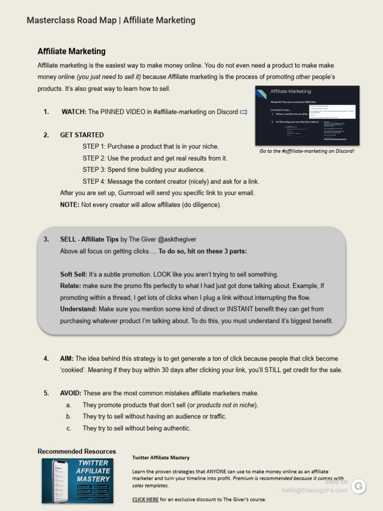 AoP - Road Map #3 - Affiliate Marketing | PDF | Affiliate Marketing ...
