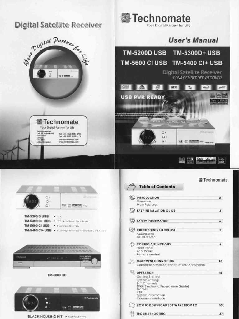 Technomate 5000 Manual | Download Free PDF | Electronics | Digital Technology