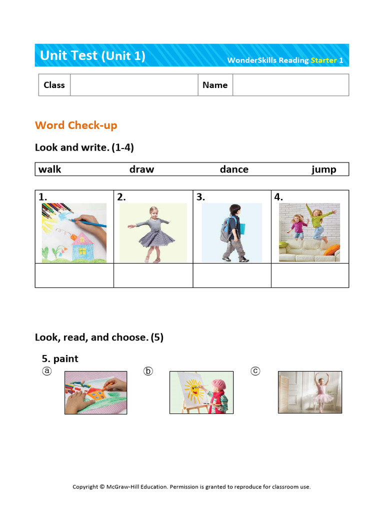 Unit Test_Starter 1_Unit 1 | PDF