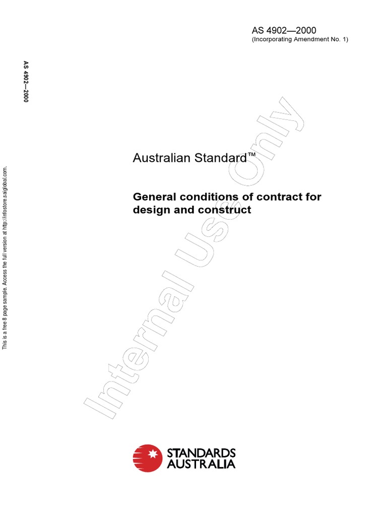 As 4902-2000 (Reference Use Only) General Conditions of Contract For ...
