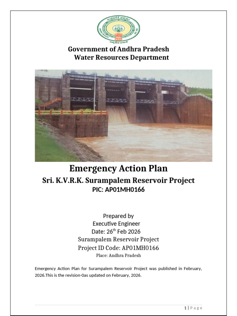 Surempalem Reservoir Project EAP Final | PDF | Spillway | Dam