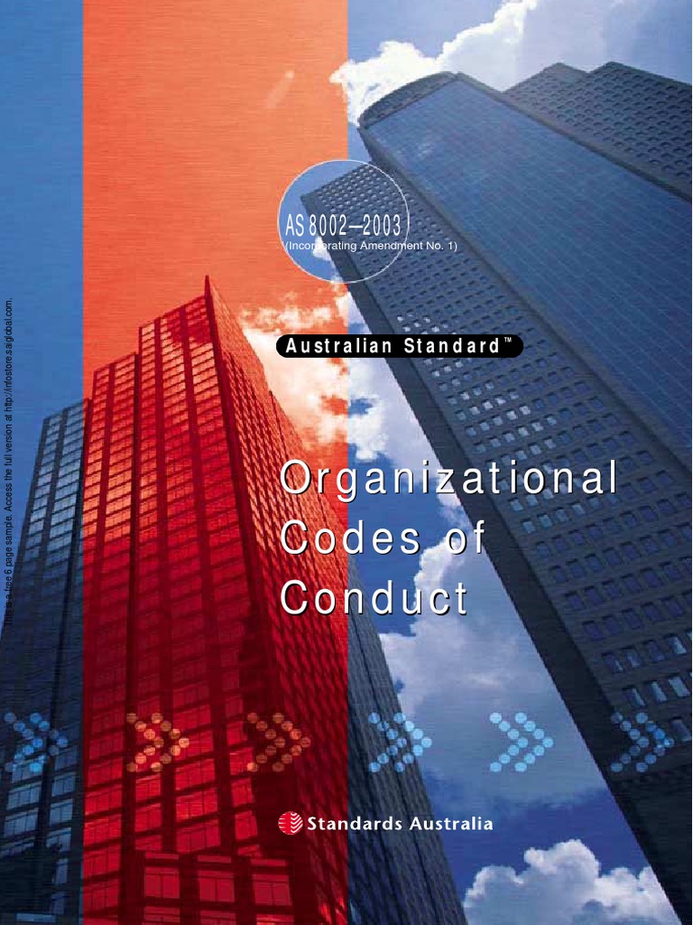 As 8002-2003 Corporate Governance - Organizational Codes of Conduct ...