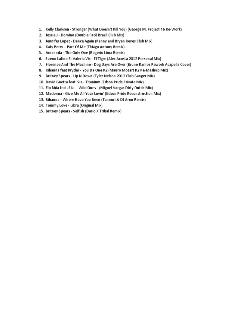 Kelly Clarkson | PDF | Remix | Musicians