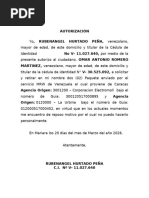 Autorización para Retirar Paquetes MRW | PDF