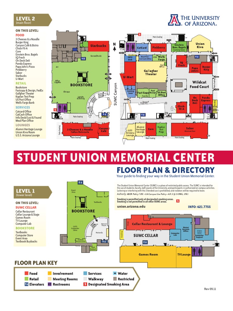 Student Union Memorial Center: Floor Plan & Directory | PDF ...