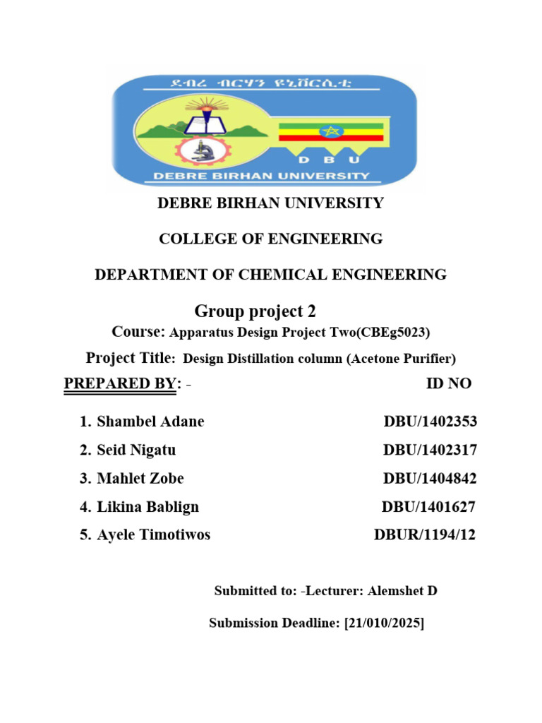 project apparatus design | PDF | Distillation | Applied And ...