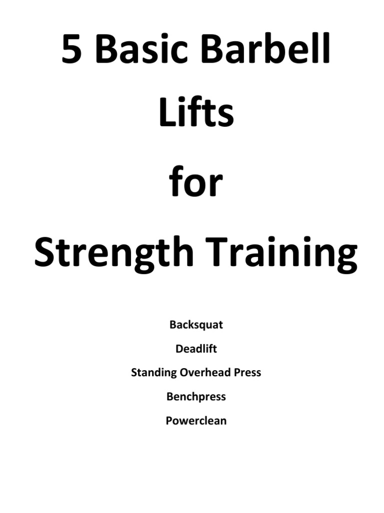 5 Basic Barbell Lifts | PDF | Anatomical Terms Of Motion | Foot