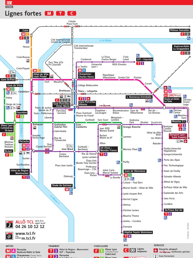 Plan Reseau TCL | PDF | Lyon | Transport ferroviaire de passagers
